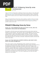 Psalm 19: The Glory of God's Law | PDF