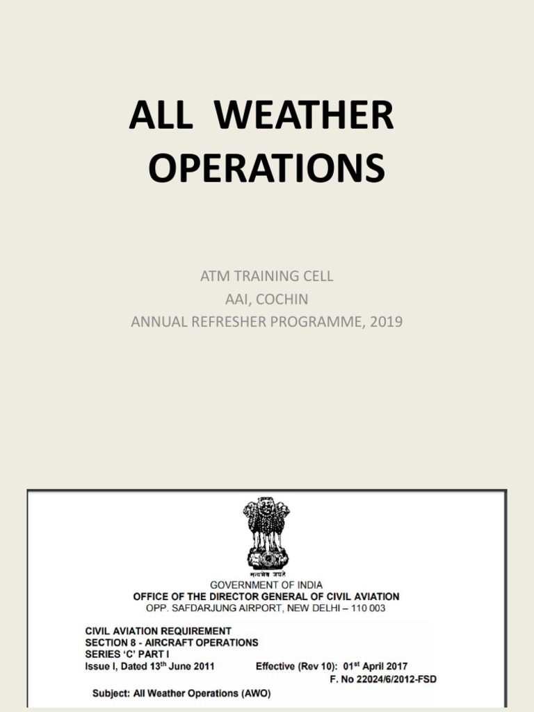 ALL WEATHER OPERATIONS GUIDE | PDF | Aerospace Engineering | Transport ...