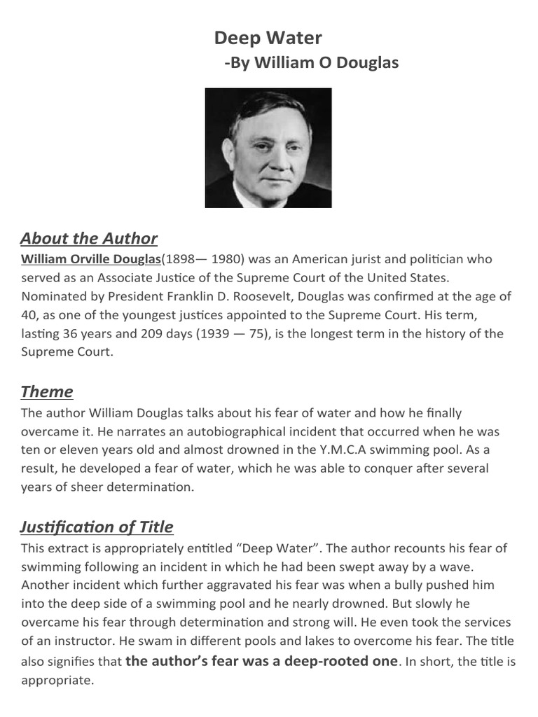 Deep Water - Notes | PDF