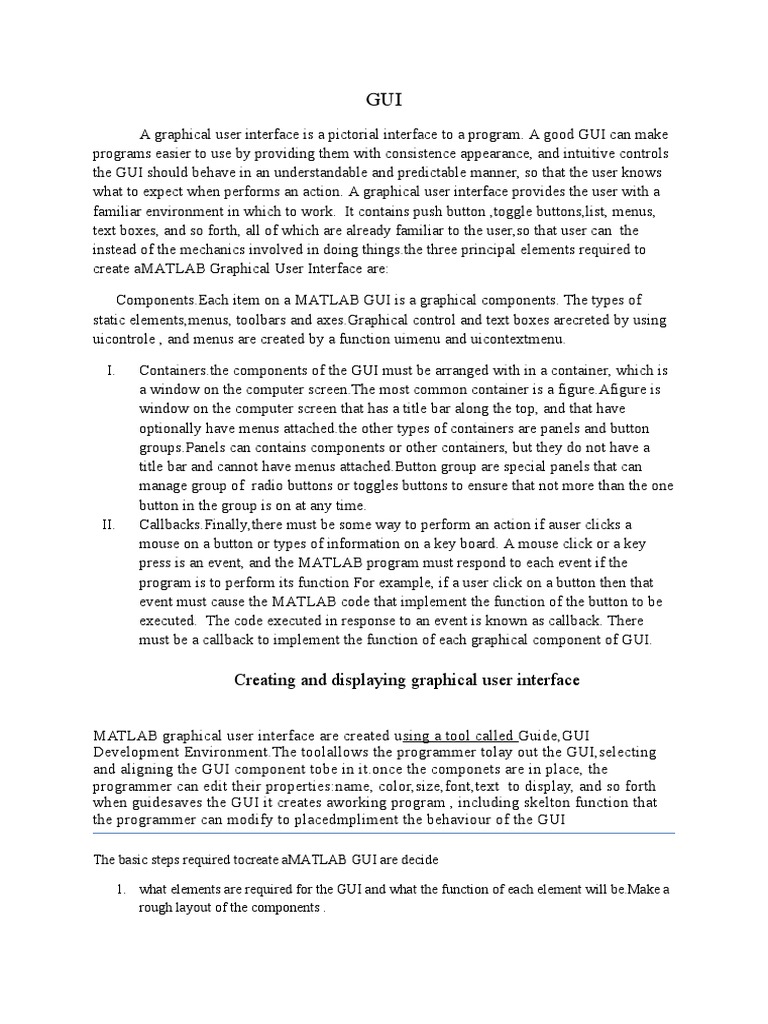 Creating and Displaying Graphical User Interface | PDF | Graphical User Interfaces | Window ...