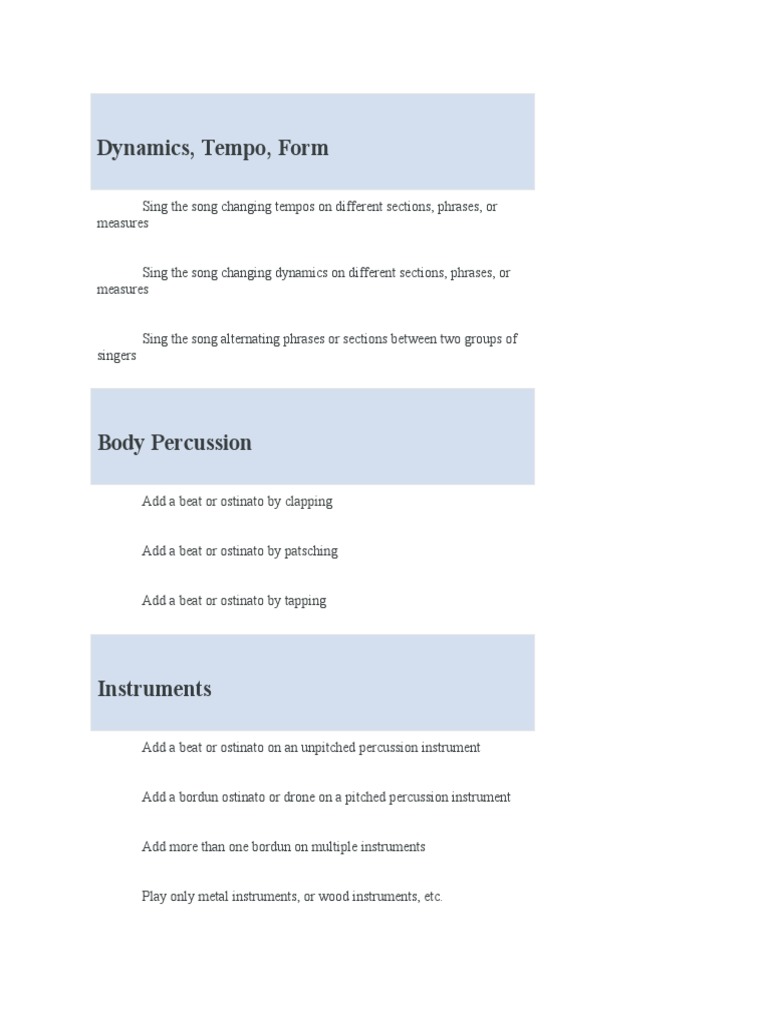 Dynamics, Tempo, Form | PDF | Musical Instruments | Music Technology