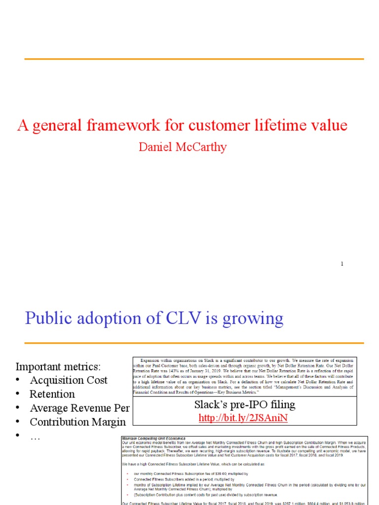 CLV Framework | PDF | Economies | Business