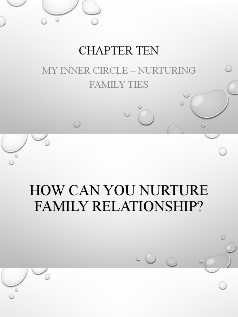 Chapter Ten: My Inner Circle - Nurturing Family Ties | PDF | Family ...