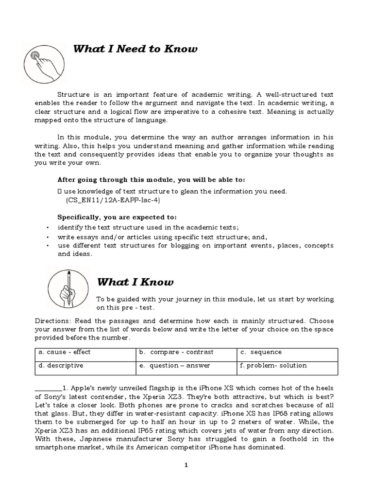 What I Need To Know: After Going Through This Module, You Will Be Able ...