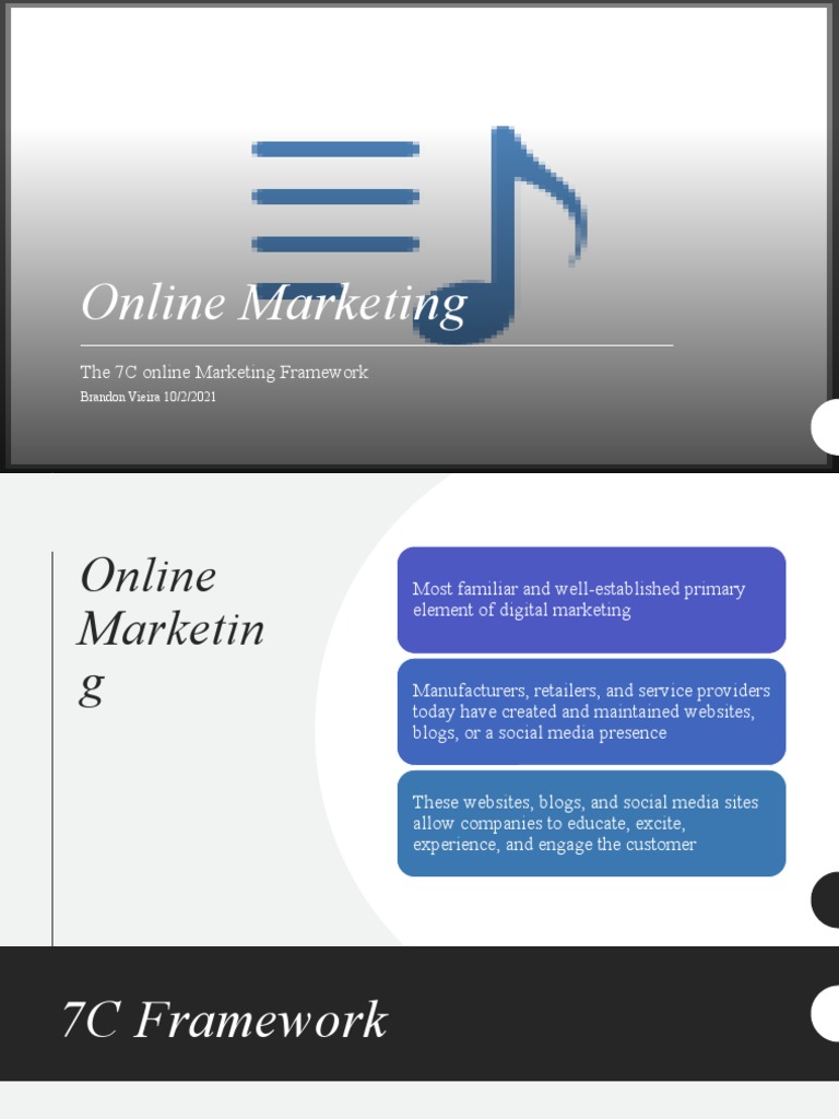 7C Online Marketing Framework | PDF | Blog | Websites