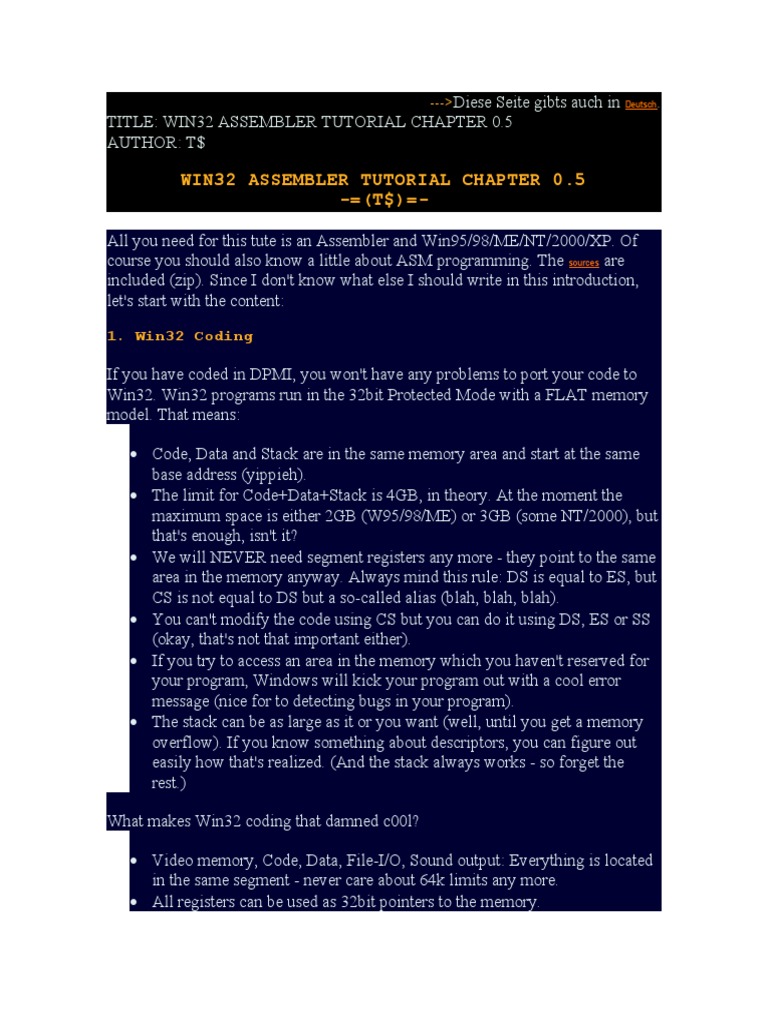 Assembler Documentacion | PDF | Window (Computing) | Menu (Computing)