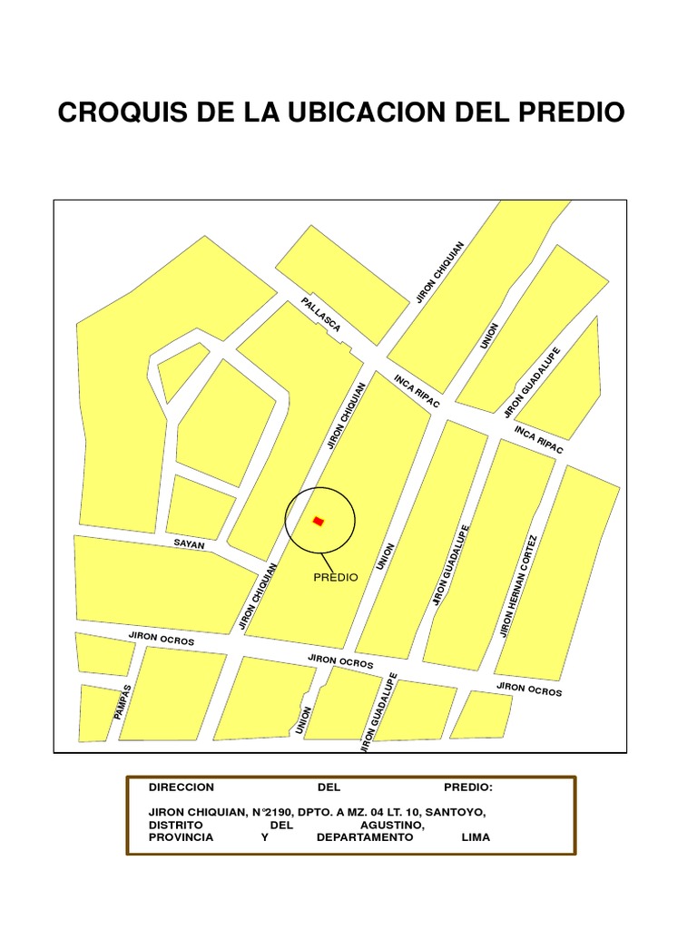 Croquis del Predio en El Agustino | PDF