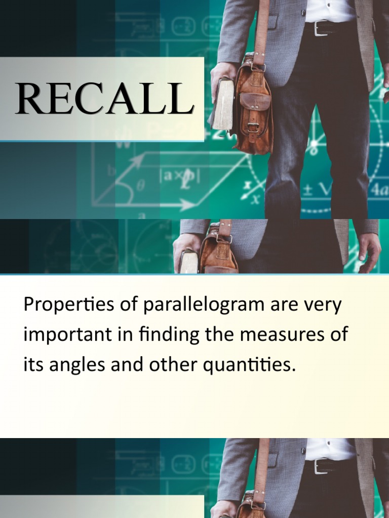Solving Problems On Properties of Parallelogram | PDF | Euclidean ...