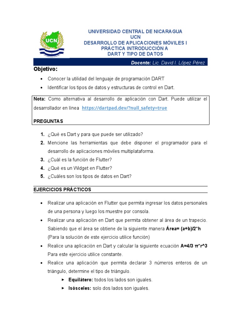 Práctica Introduccion A Programacion Dart Pdf 