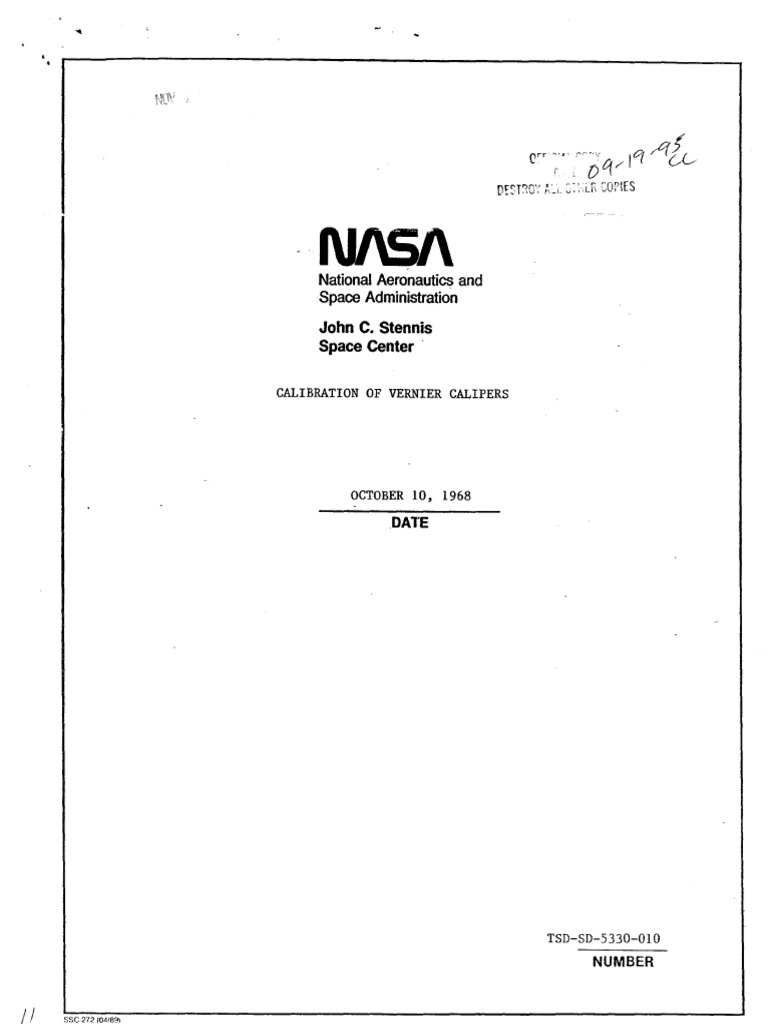 NASA Caliper Procedure | Download Free PDF | Calibration | Metrology