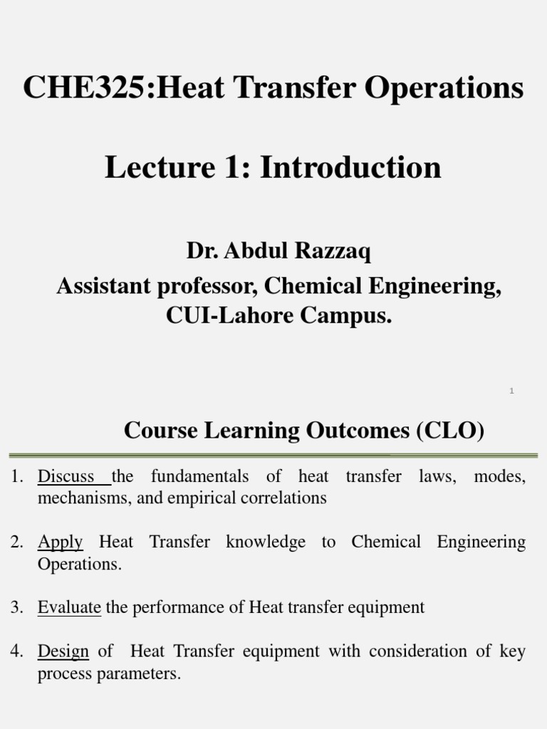 An Introduction to Heat Transfer Fundamentals and Their Applications in ...