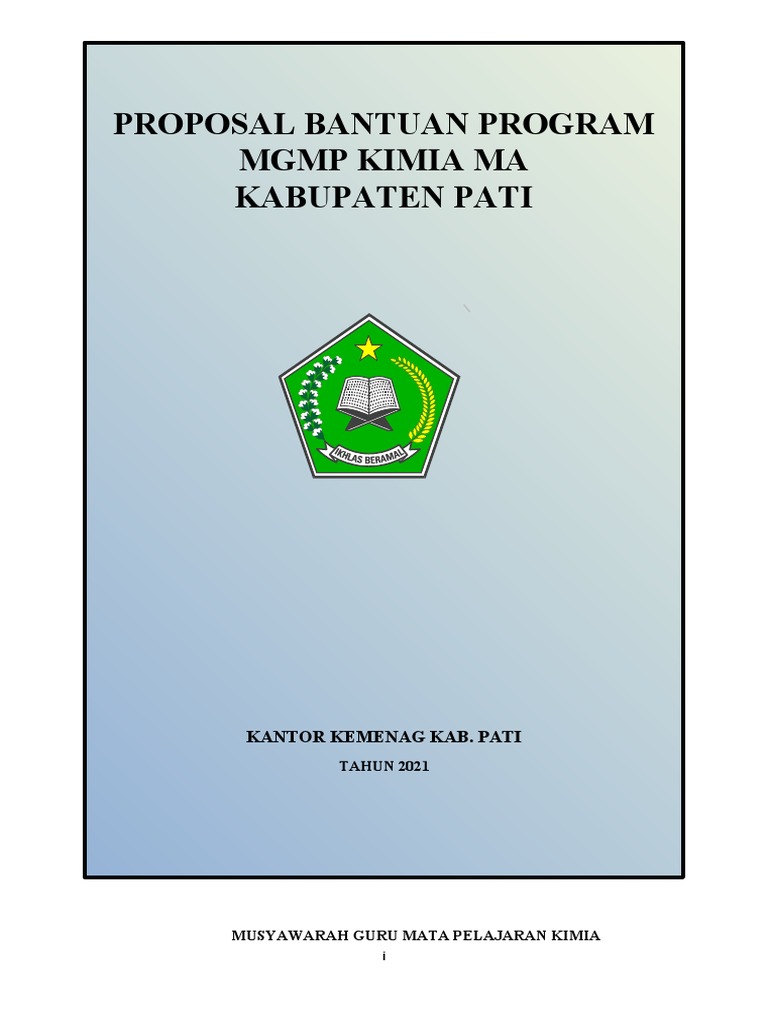 Proposal MGMP Kimia Kab Pati (Rab Fix) | PDF
