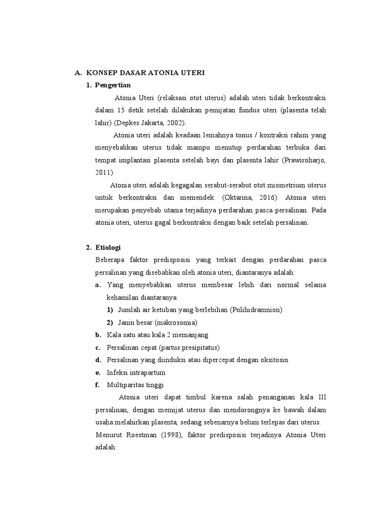 LP Atonia Uteri April | PDF