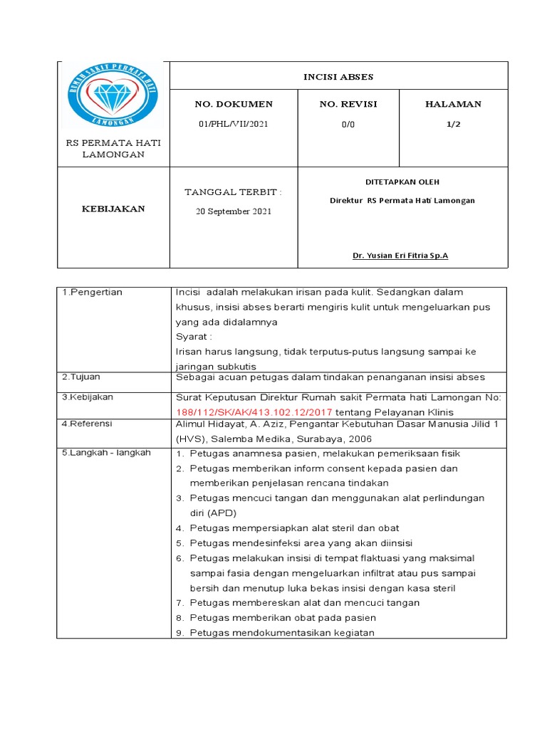 Sop Insisi Abses | PDF