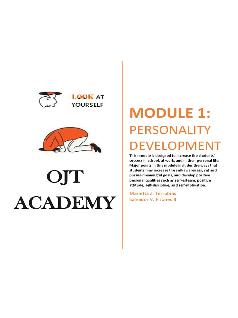 Module 1 - Personality Development | PDF | Id | Psychoanalytic Theory