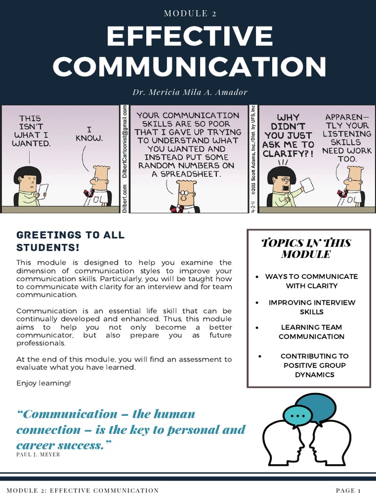 Improving Communication Skills | PDF | Communication | Nonverbal ...