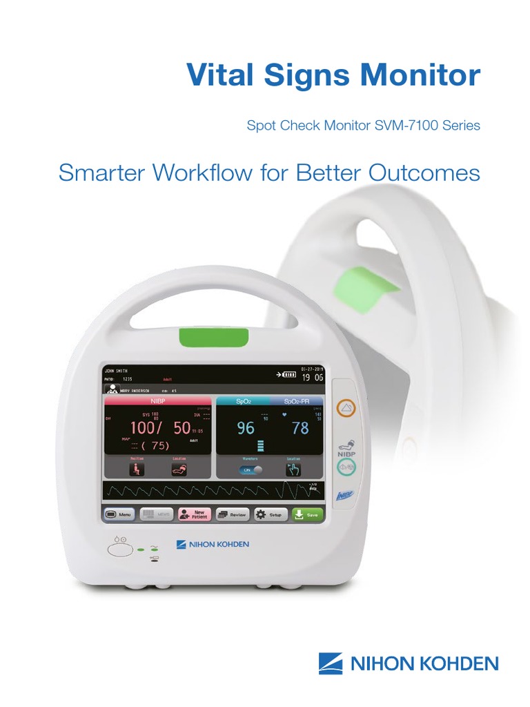 Brochure Vital Signs Monitor | PDF | Blood Pressure | Electronic Health ...