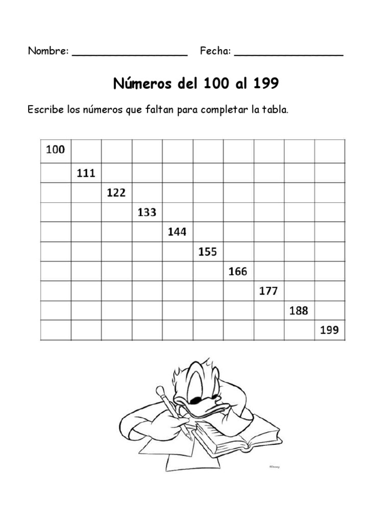 Números 100-199 | PDF