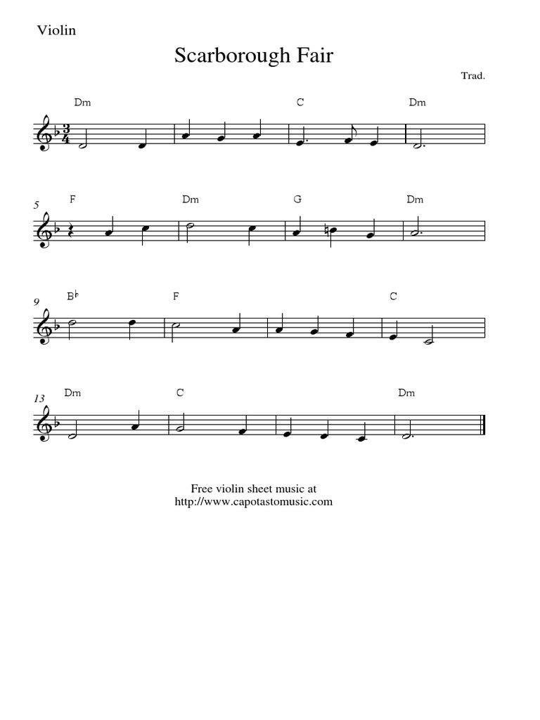 Scarborough Fair Violin | PDF