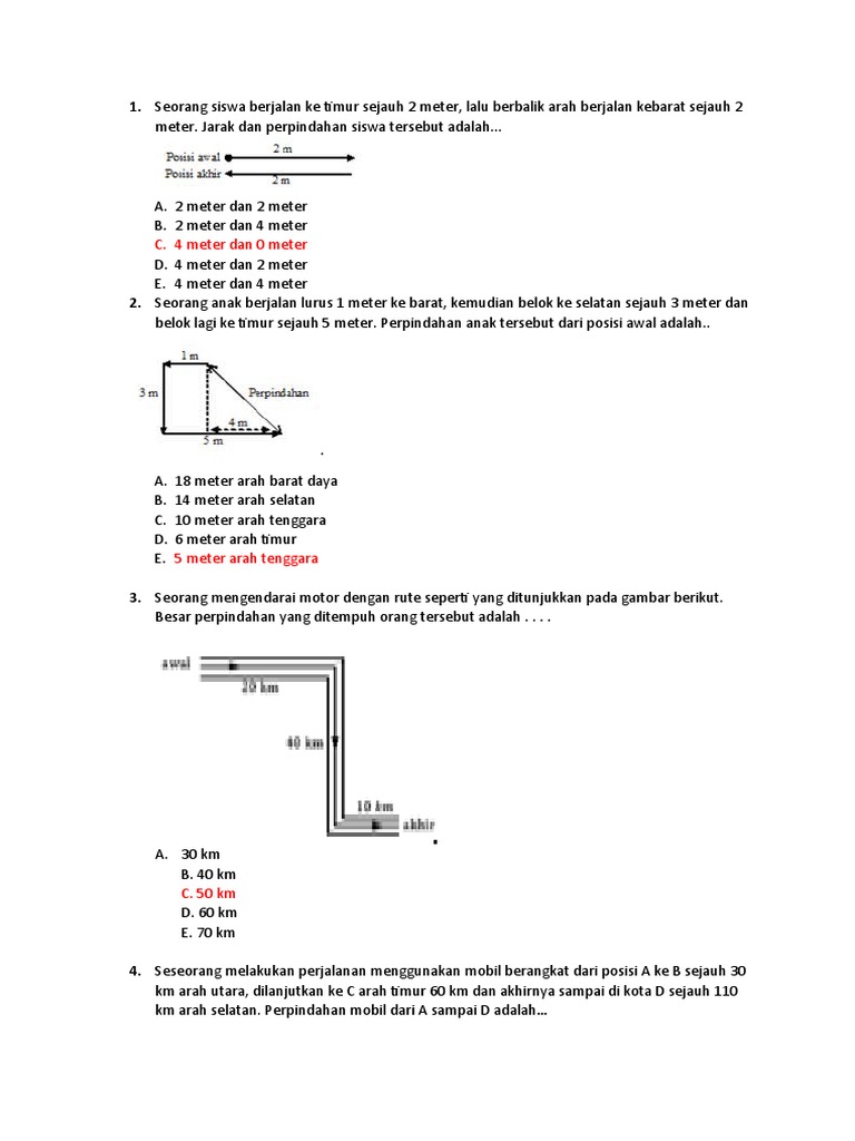 Latihan Soal Gerak Lurus | PDF