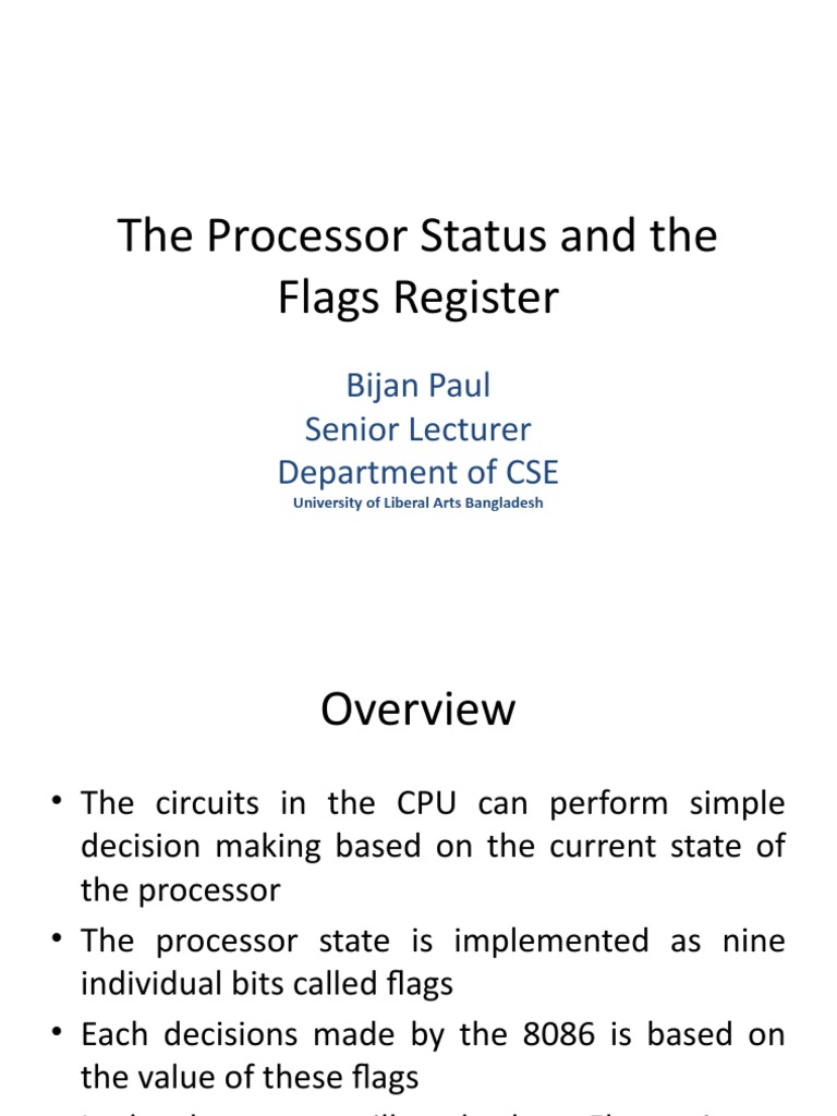 The Processor Status and THR Flags Register | PDF | Central Processing Unit | Computer Science