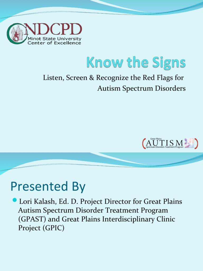Listen, Screen & Recognize The Red Flags For Autism Spectrum Disorders ...