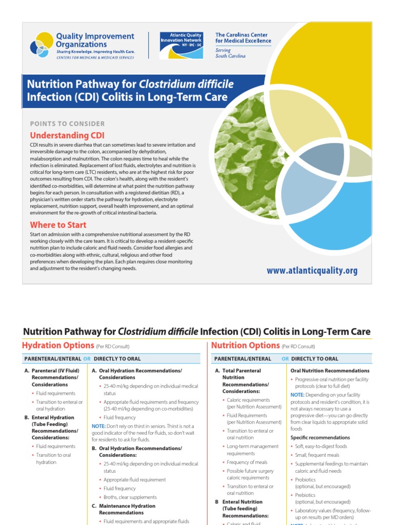 Nutrition Pathway For Clostridium Difficile Infection (CDI) Colitis in ...