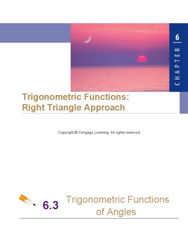 Trigonometric Functions: Right Triangle Approach | PDF | Trigonometric ...