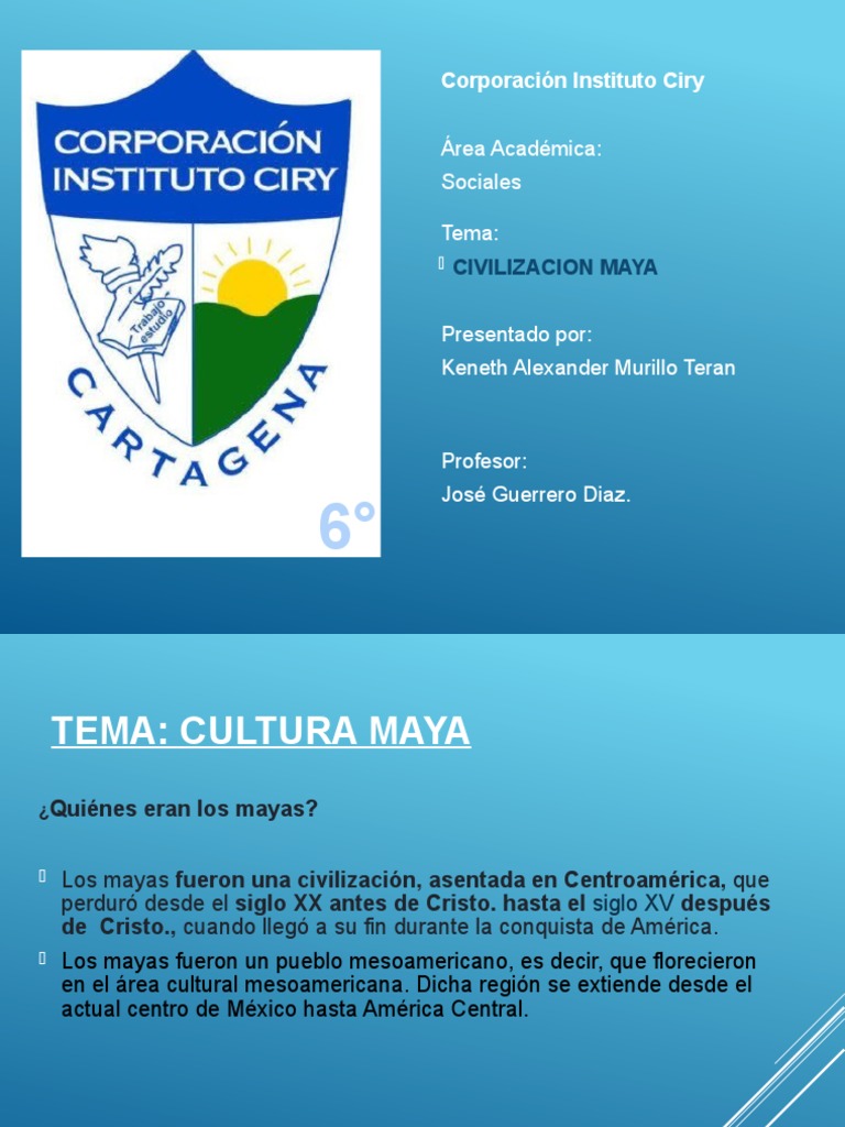 Civilizacion Los Mayas - Grado Sexto | PDF | Civilización maya ...