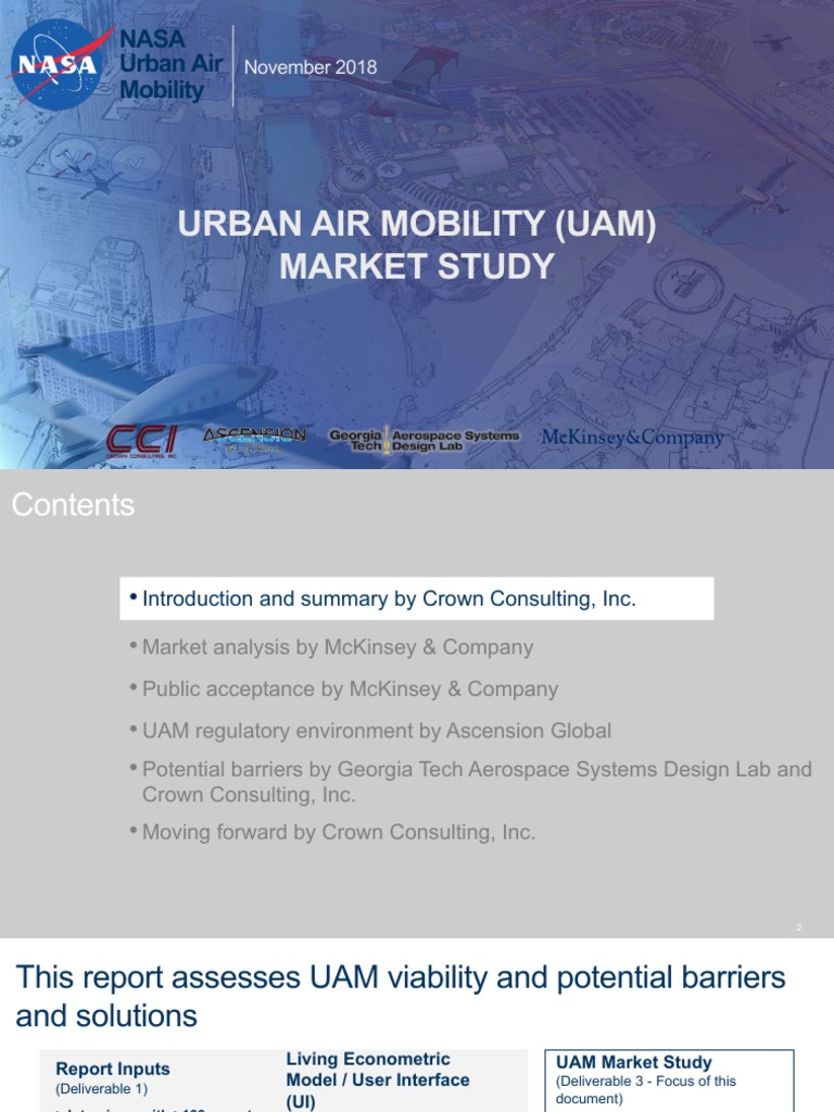 Urban Air Mobility (Uam) Market Study | PDF | Unmanned Aerial Vehicle ...