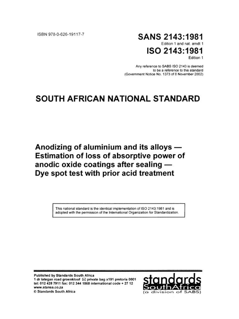 Iso (Sans) 2143 - 1981 | PDF