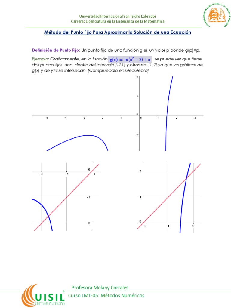 Punto Fijo | PDF | Ecuaciones | Función (Matemáticas)