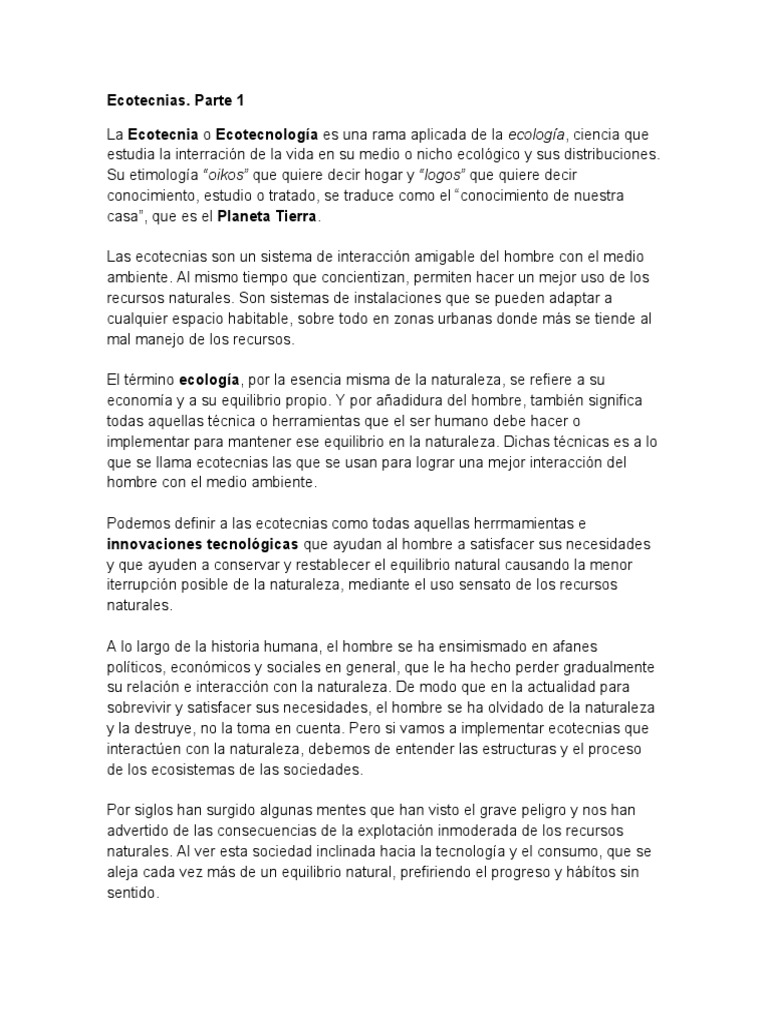 Introducción a las Ecotecnias y Bioconstrucción | PDF | Energía ...