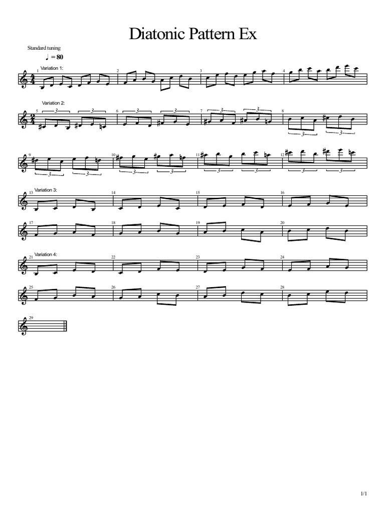 Diatonic Pattern Ex | PDF