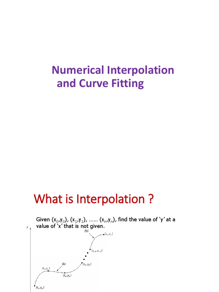 Numerical Interpolation and Curve Fitting | PDF | Interpolation ...