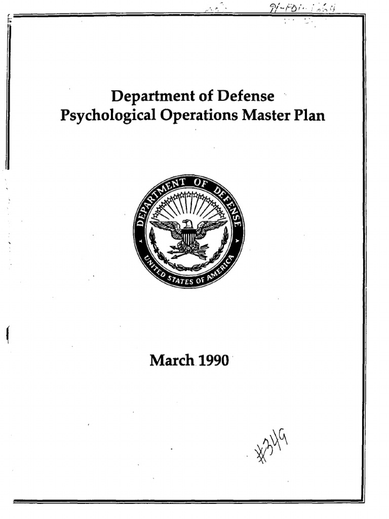 DoD Psyops Master Plan | PDF | Joint Chiefs Of Staff | Military Doctrine