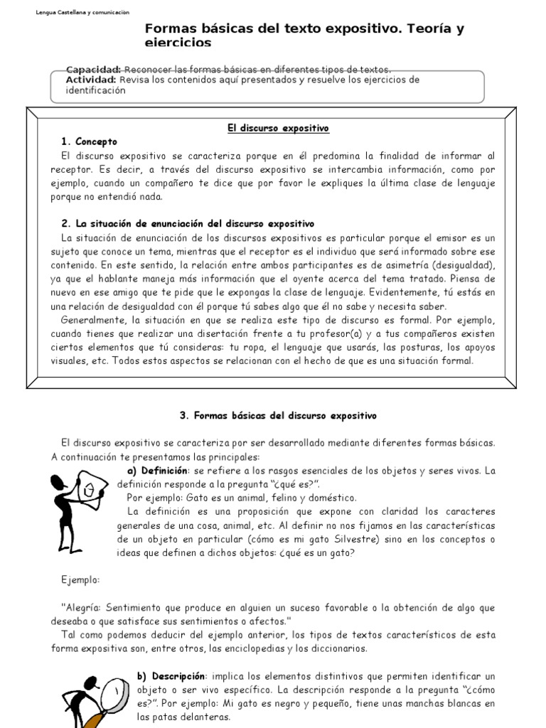 Guia de Formas B Sicas Del Texto Expositivo | PDF | Gatos | Información
