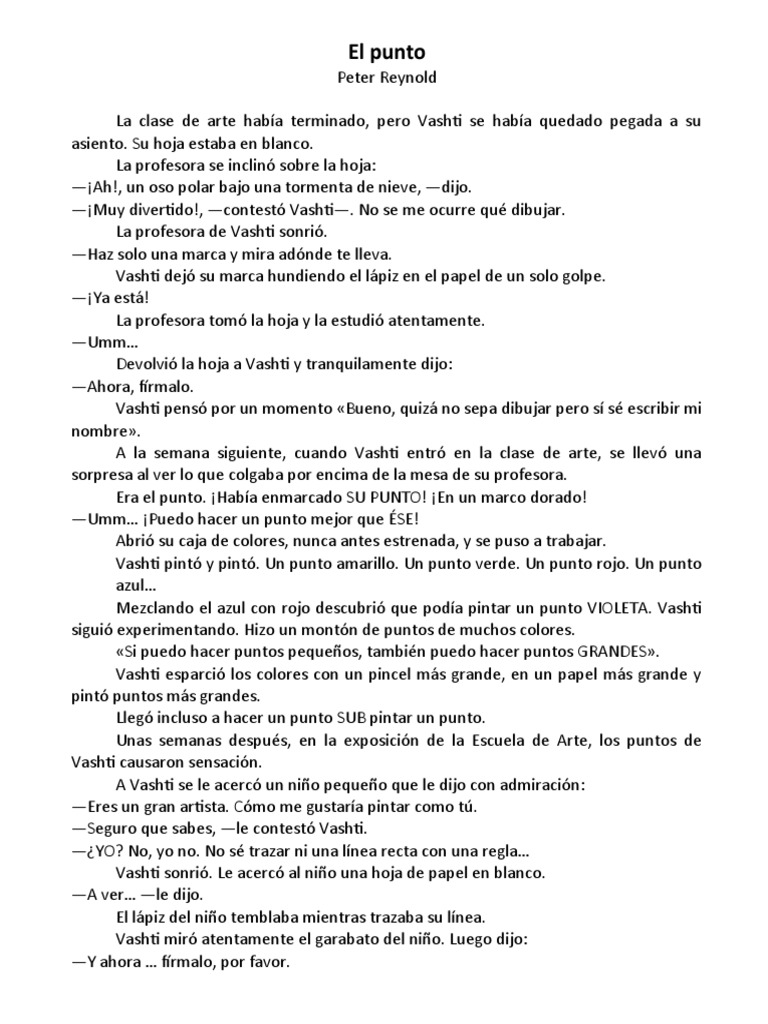 Cuento El Punto | PDF