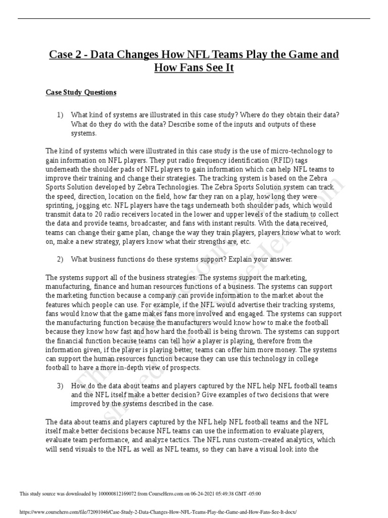 NFL Data Analytics and Fan Engagement | PDF | Radio Frequency ...