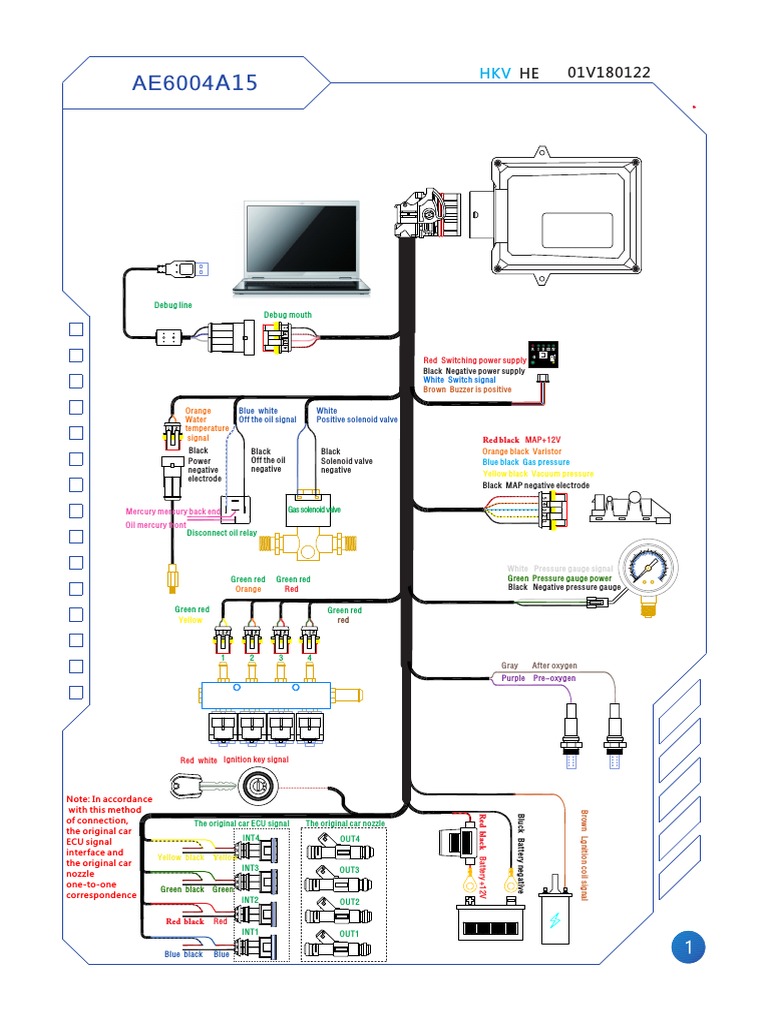 AE6004A15 AEB MP 48 NO OBD) ECU System Wiring Diagram - 01V180119 | PDF | Vacuum Tube | Pressure ...