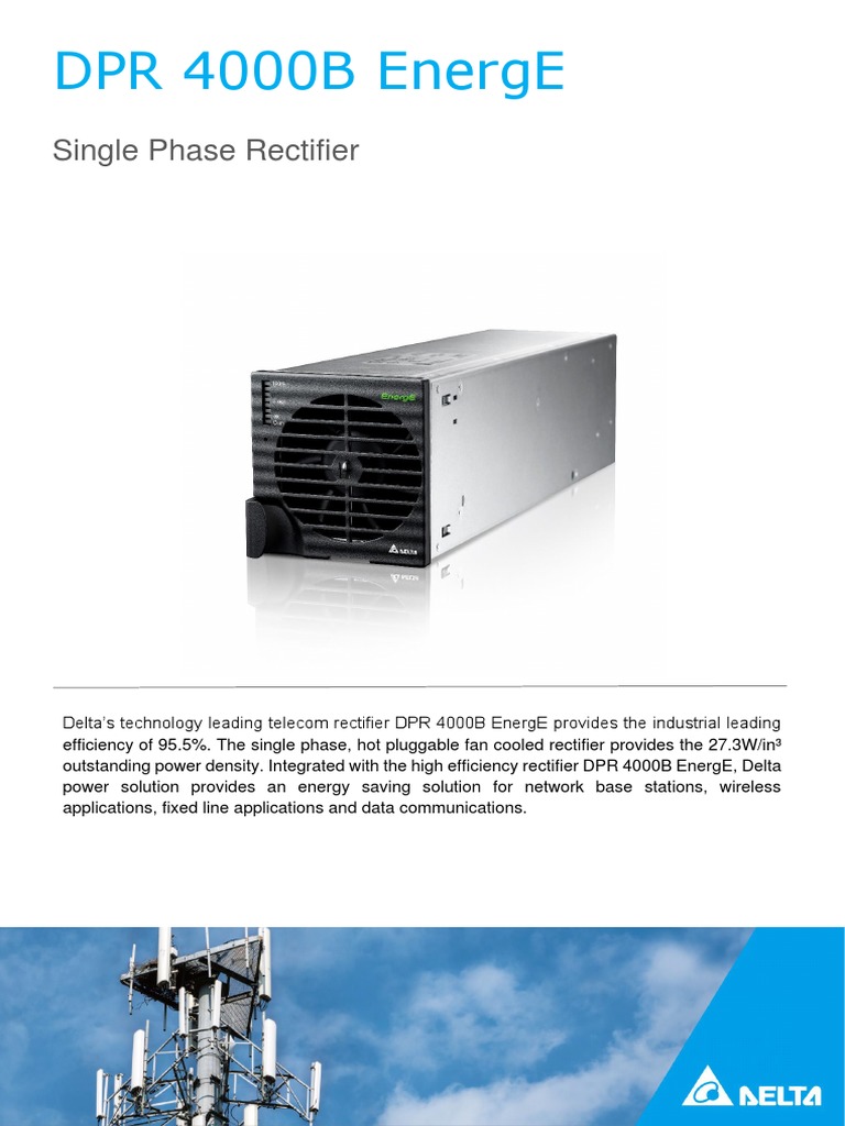 Delta DPR 4000B Rectifier Overview | PDF | Rectifier | Electromagnetism