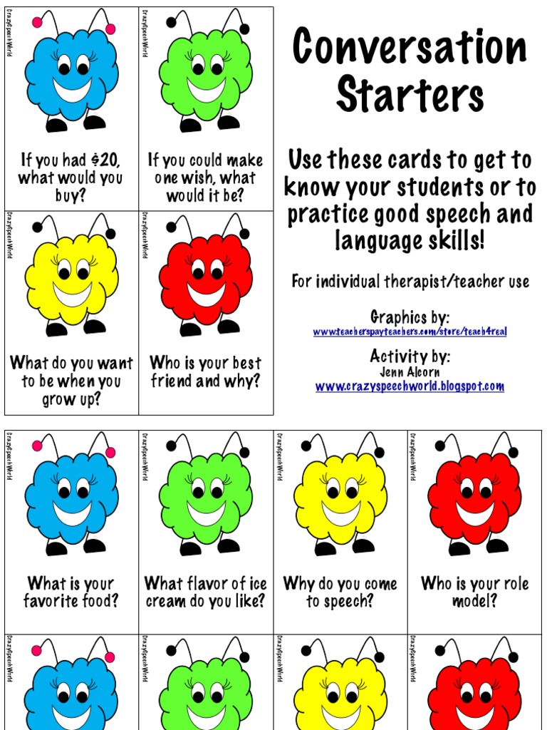 Conversation Starter Cards | PDF