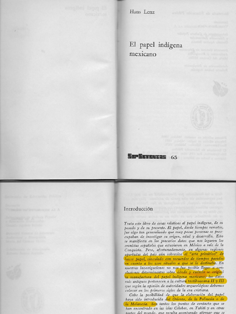 Hans Lenz - El Papel Como Material Sagrado | PDF