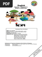 English 9 Quarter 1 Module 1 PDF | PDF