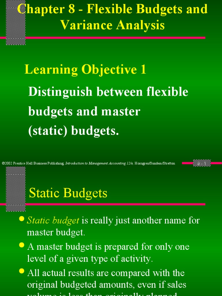 Distinguish Between Flexible Budgets and Master (Static) Budgets | PDF ...