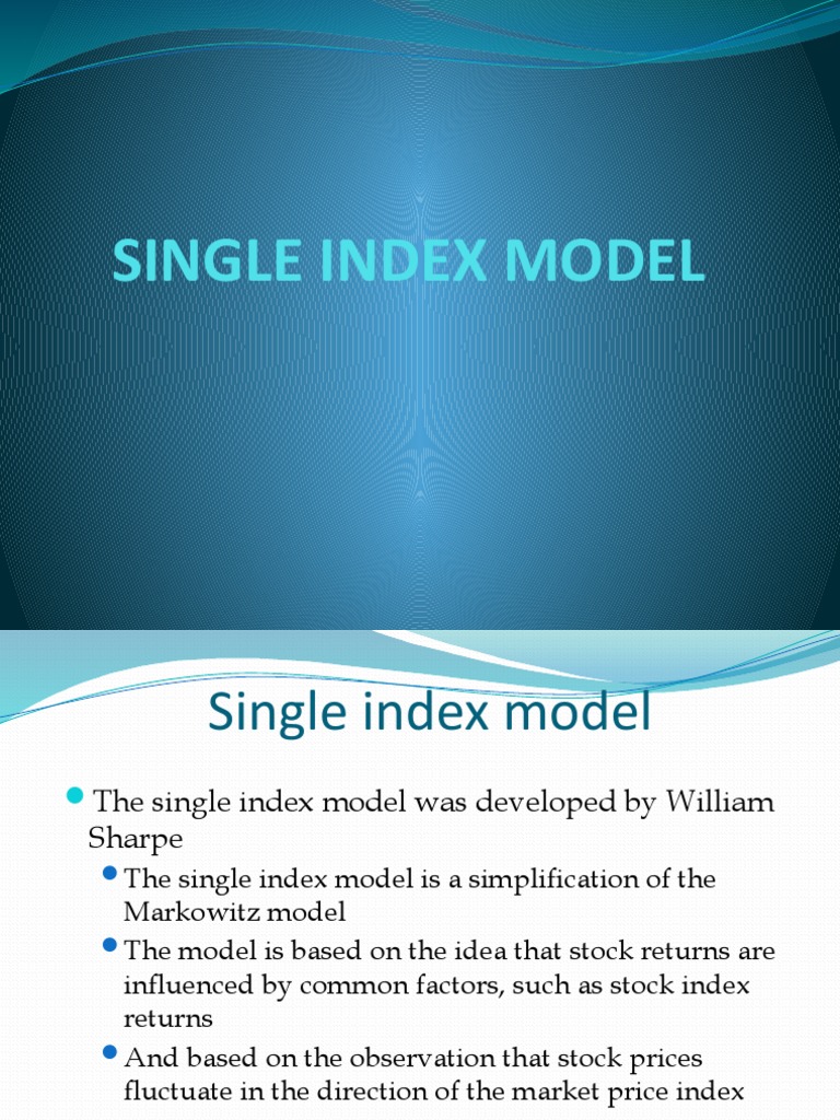 Portfolio With A Single Index Model | PDF | Stock Market Index | Beta ...