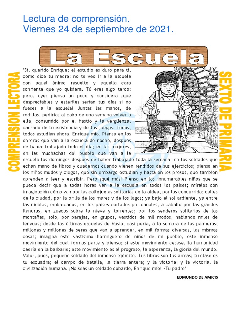 La Escuela Lectura | PDF