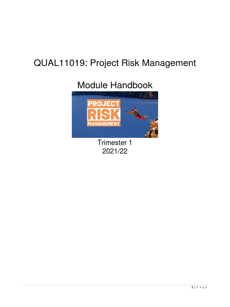 Project Risk Management Hanbook | PDF | Risk | Risk Management