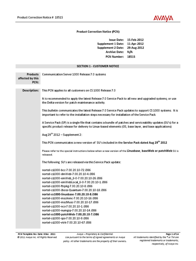 SP NORTEL CS1k | PDF | Linux | Trademark
