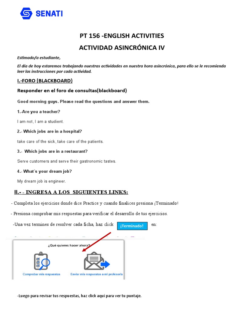 Asynchronous English Tasks | PDF